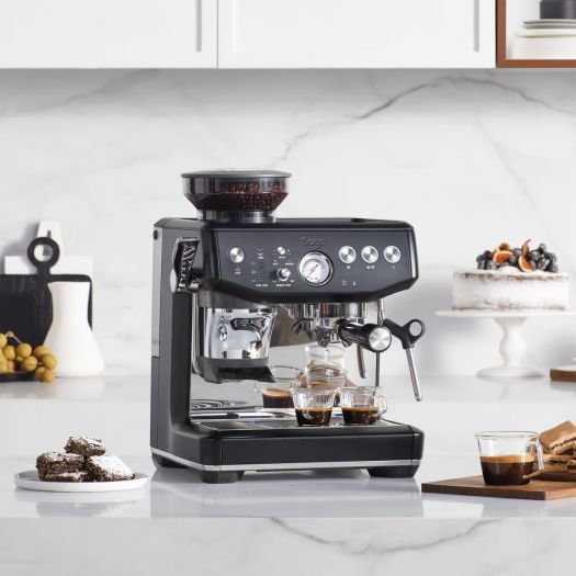 Sage The Barista Express™ Impress - Damson Blue | gratis koffie proefpakket